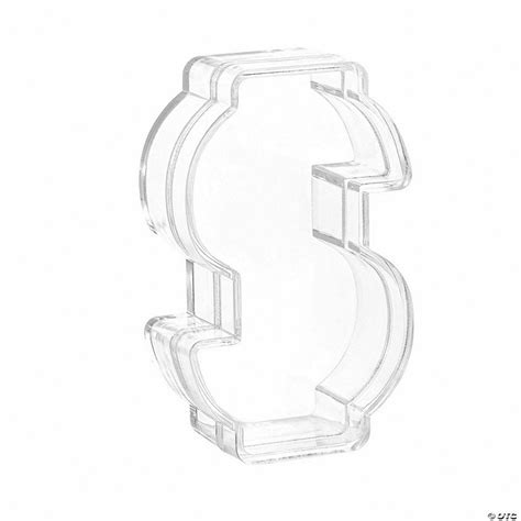 Money Shaped Acrylic Candy Boxes 24 Pack 316x1x196 Oriental Trading