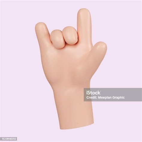 3d 손 손 제스처 사랑 손가락 아이콘은 분홍색 배경에 분리되어 있습니다 3d 렌더링 그림입니다 클리핑 패스 3차원 형태에 대한 스톡 사진 및 기타 이미지 Istock
