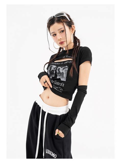 Designed Summer Midriff Baring Long Sleeves T Shirts On Luulla