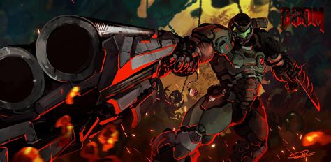 Doom Slayer Wallpapers Top Free Doom Slayer Backgrounds Wallpaperaccess