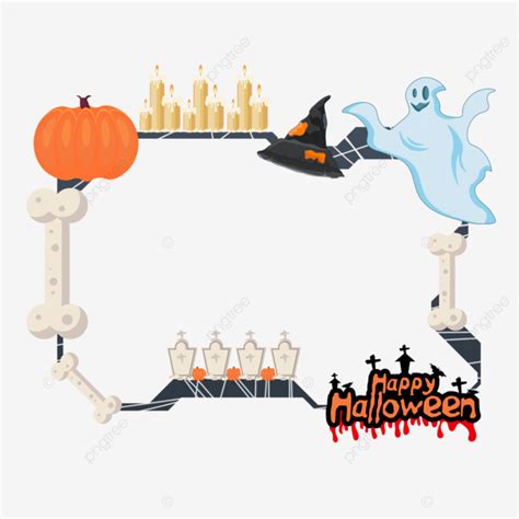 Modern Halloween Game Stream Frames Bones And Candle Theme For Live