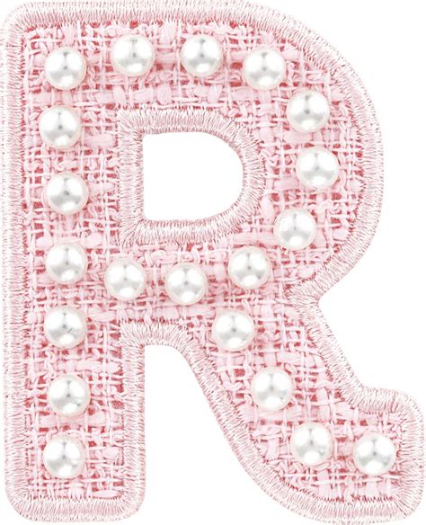 Pink Pearl Letter Patch Pearl Letters Lettering Pink Patch