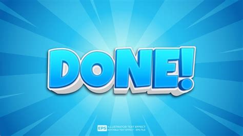 Premium Vector Done Editable Text Effect Font