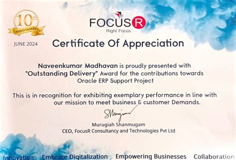 Naveen Madhavan On Linkedin Oracle Erp Supportproject Outstandingdelivery Ncr