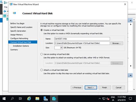 Windows Server 2019 Hyper V Create Virtual Machine Linux Server World