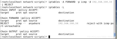 linux iptables防火墙实验 1 利用linux自带的iptables配置防火墙。完成如下配置 要求 1 允许内网用户192