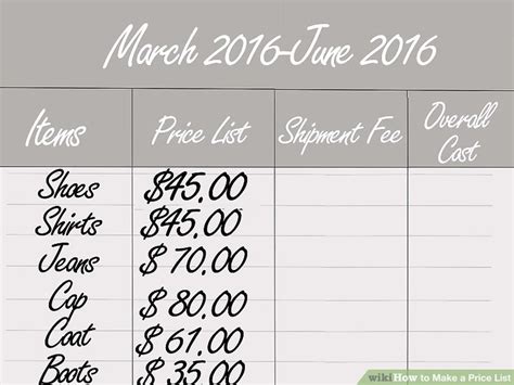 How To Make A Price List With Pictures WikiHow