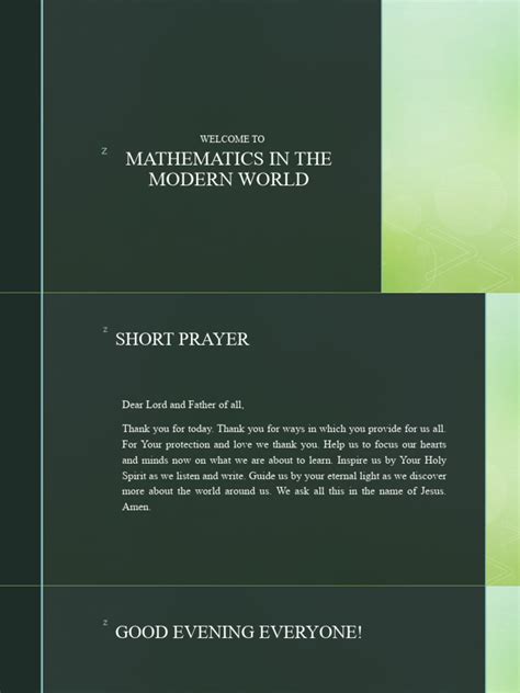 Mathematics In The Modern World 1 1 1 Pdf Mathematics