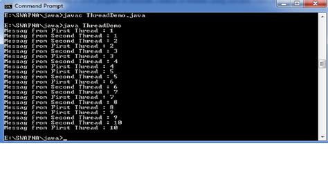 SWAPNA MEDIKONDA Write A JAVA Program To Illustrate Creation Of Threads Using Runnable Class
