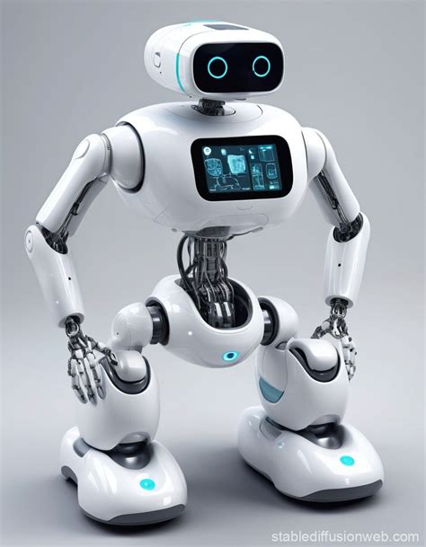 Adorable Medical Robot With A Screen Stable Diffusion Online