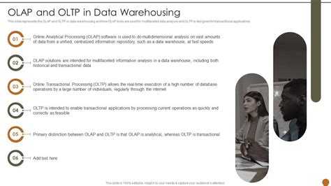 Executive Information System Olap And Oltp In Data Warehousing Presentation Graphics
