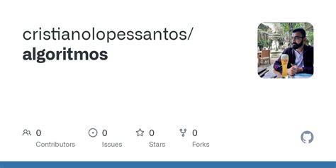 Github Cristianolopessantosalgoritmos