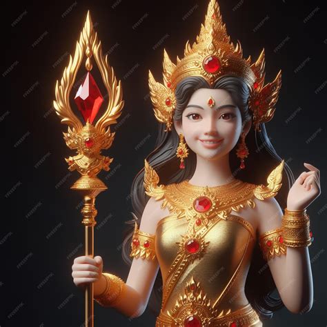 Premium Photo Cute And Cheerful Apsara With Khmer Design And Decoration Illustration