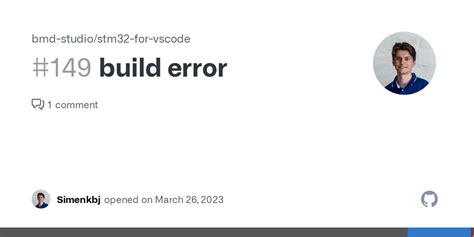 Build Error Issue Bmd Studio Stm For Vscode GitHub