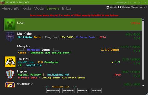 Github Jbou Mcmetrolauncher A Minecraft Launcher With Nice Features And A Modern Ui