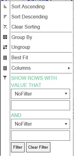 Interactive Query Filtering