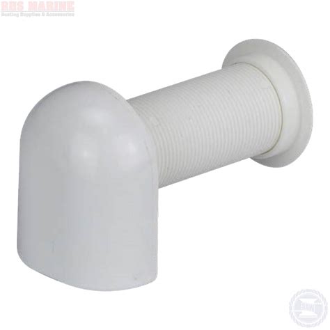 Boat Drain Sockets With Removable Cover 25mm X 55mm White Marine Nylon