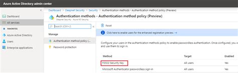 how to enable passwordless authentication to windows 10 with fido2