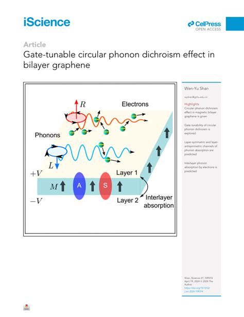 Pdf Gate Tunable Circular Phonon Dichroism Effect In Bilayer Graphene