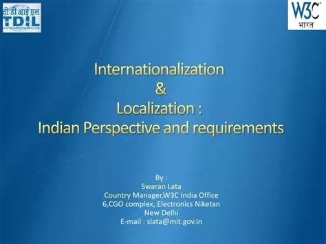 Ppt Internationalization And Localization Indian Perspective And Requirements Powerpoint