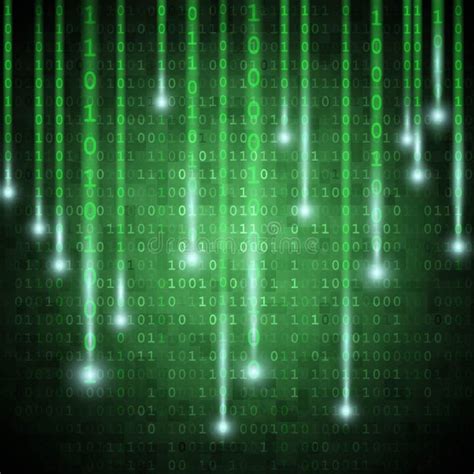 background with matrix numbers and brain vector stock vector