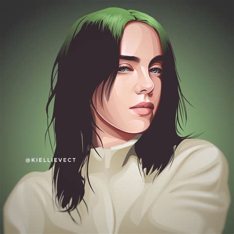 Vector Cartoon Art Portrait Billie Eilish By Fasa Artofit Vector Cartoon Art Portrait Billie Eilish By Fasa Artofit
