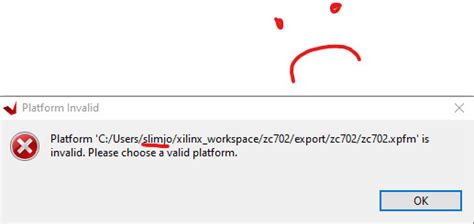 platform created on one pc fails to import compile on another