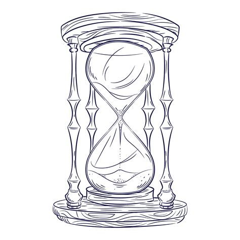 Illustration De Dessin De Sablier Dessinée à La Main Vecteur Gratuite