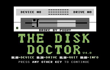 CSDb The Disk Doctor V4 0 By Pughy 1987