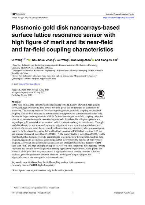 plasmonic gold disk nanoarrays based surface lattice resonance sensor