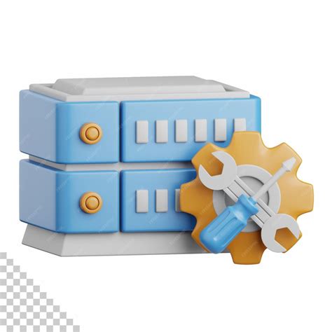 Premium Psd 3d Rendering Server Maintenance Isolated Useful For Cloud Network Computing