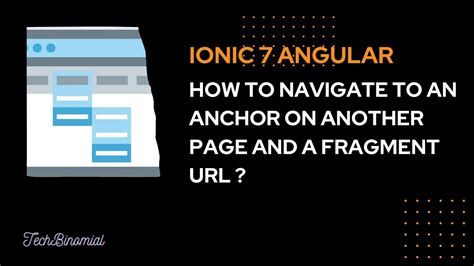 Ionic 7 Angular How To Navigate To An Anchor On Another Page And A