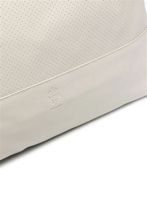 Eleventy Perforated Rectangular Shaped Tote Bag Neutrals Farfetch