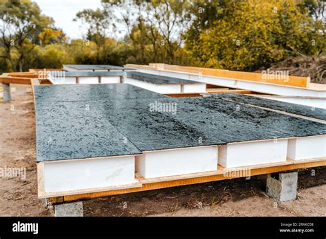 Building Construction Of Wooden Frame House Made Of Sip Structural Insulated Panels Osb