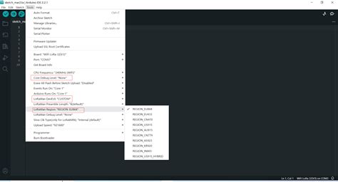 ESP32 LoRa Preparation Config Parameters esp32 latest 文档