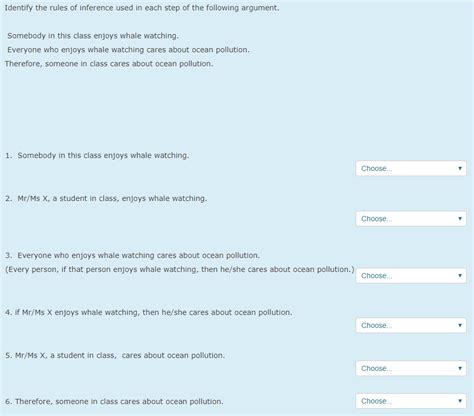 Solved Identify The Rules Of Inference Used In Each Step Of Chegg