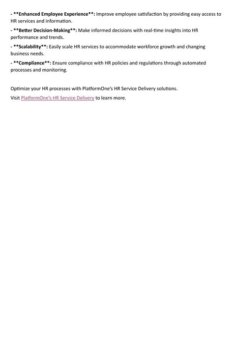 Optimize Hr Processes With Platformonepdf Human Resources Business
