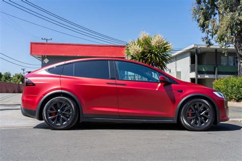 Ultra Red Tesla Model X Plaid Ocdetailing