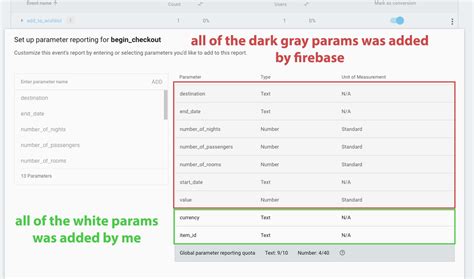 Firebase Analytics Some Of My Event Params Is Missing In The Console Log Stack Overflow