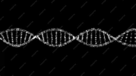 Premium Photo 3d Dna On Black Bg Object Dissolved Flickering Particles Scientific Medical