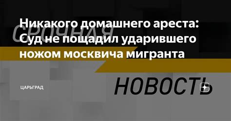 Никакого домашнего ареста Суд не пощадил ударившего ножом москвича мигранта Царьград Дзен