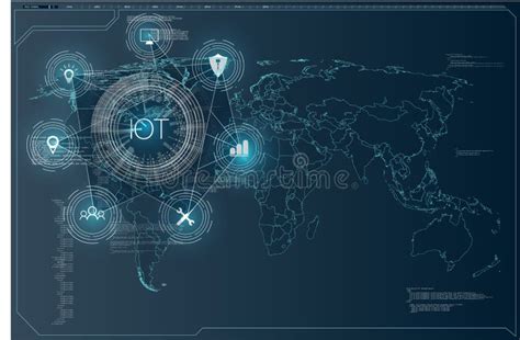 Internet Of Things Iot And Networking Concept For Connected Devices Stock Vector Illustration