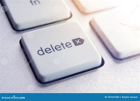 Delete Key Button Of A Computer Keyboard Macro Photography Stock Photo Image Of Connection