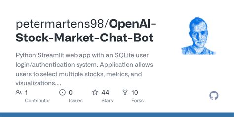 GitHub Petermartens98 OpenAI Stock Market Chat Python Streamlit