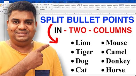 How To Split Bullet Points Into Two Columns In Powerpoint Templates Sample Printables