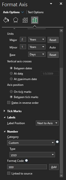 Excel Chart Show Year Intervals On Axis Super User