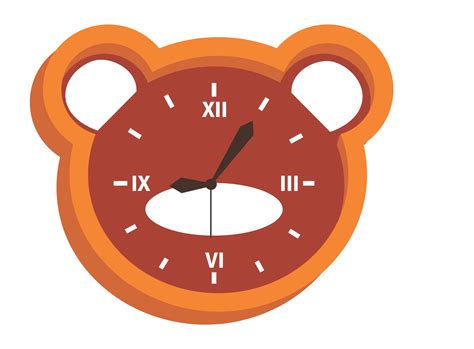 Object Clock With Bear Shape 13367198 Png