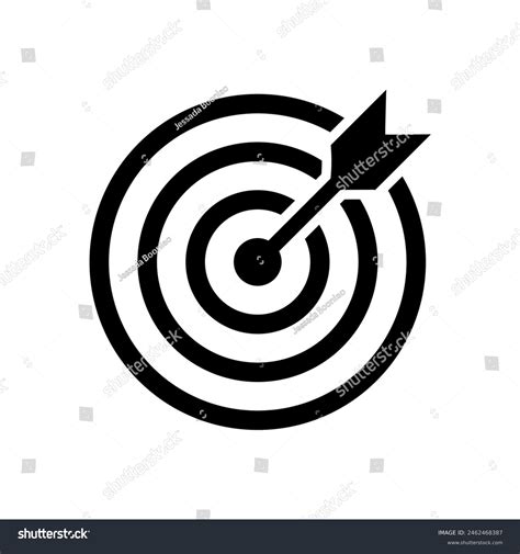 Success Strategy Symbol Vector Illustrationarrow Target Stock Vector Royalty Free 2462468387