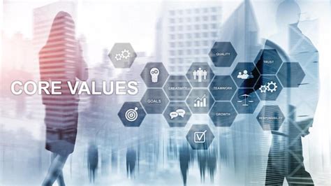 Premium Photo Core Values Concept On Virtual Screen Business And