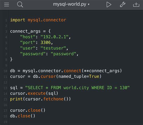 mysql connector python on ios using pythonista 3 — jesper s mysql blog